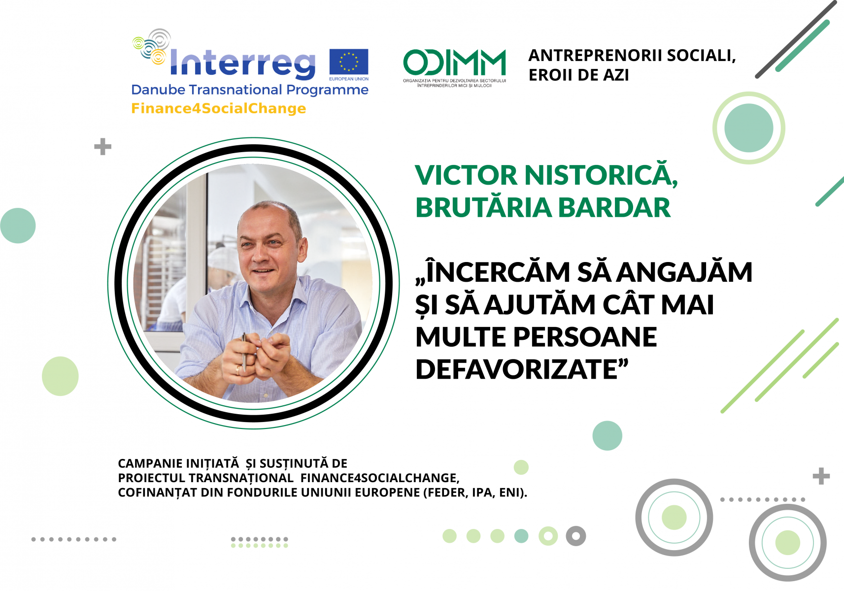 Victor Nistorică, Brutăria Bardar: Încercăm să angajăm și să ajutăm cât ...