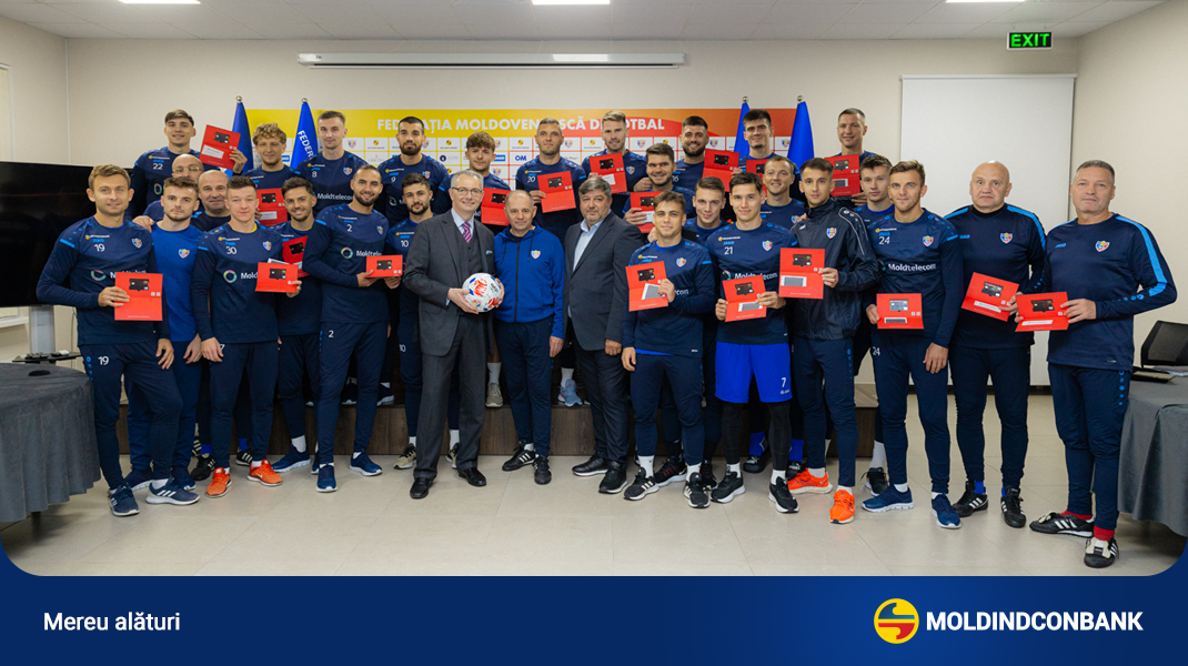 Președintele Moldindconbank s-a întâlnit cu selecționata Moldovei: Urmează un meci important ...