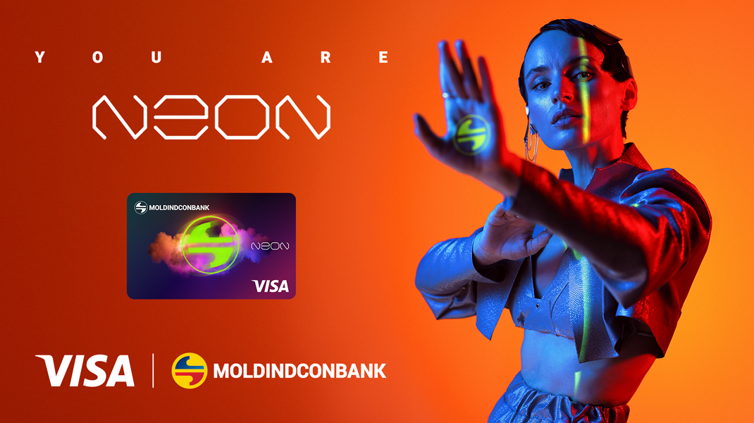 Cardul NEON – un nou instrument de plată exclusivist de la Moldindconbank și Visa - Bani.md